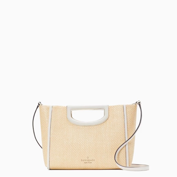 kate spade | Bags | Kate Spade Alexia Straw Crossbody Clutch Bag ...